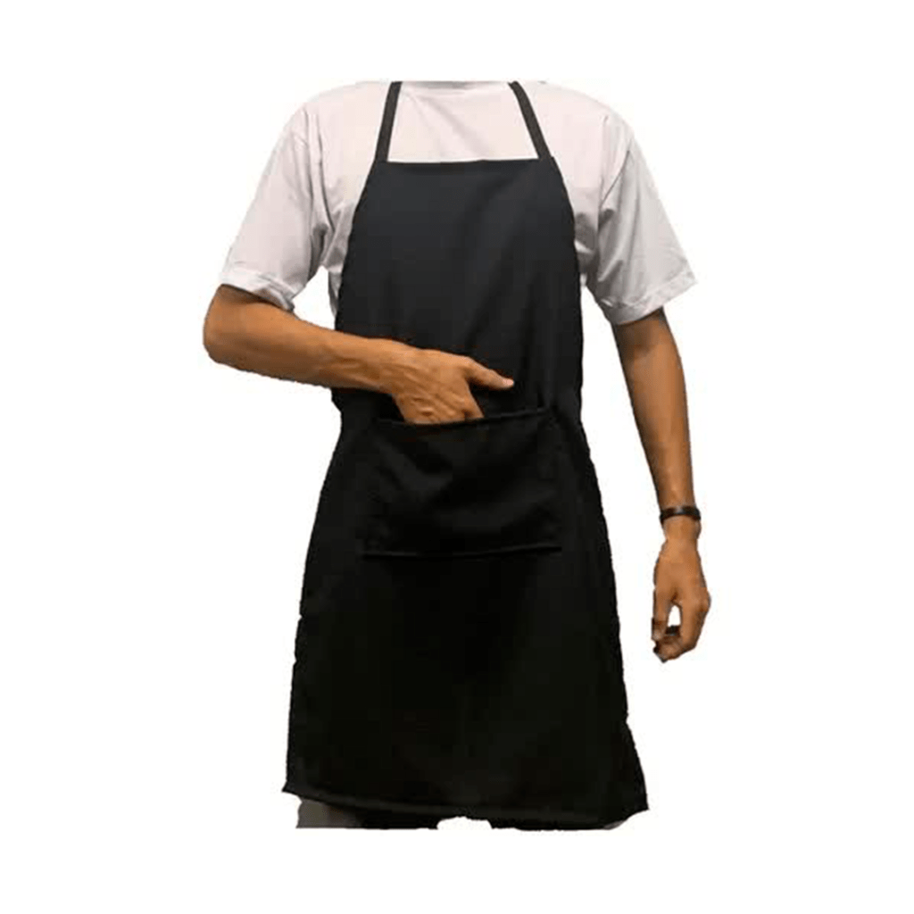 AVENTAL OXFORD PRETO COM BOLSO COM TIRA PESCOÇO E CINTURA - UNIFRAN