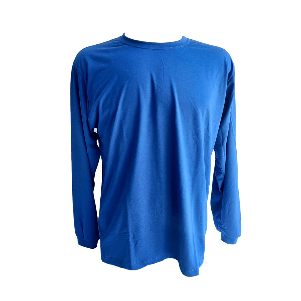CAMISETA MANGA LONGA MALHA PV AZUL BIC - UNIFRAN